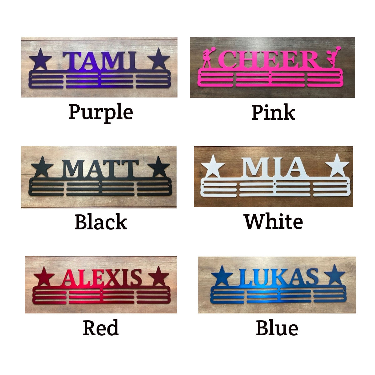 Custom Name- Medal Hanger Holder Display Rack 3 RUNG - Etsy