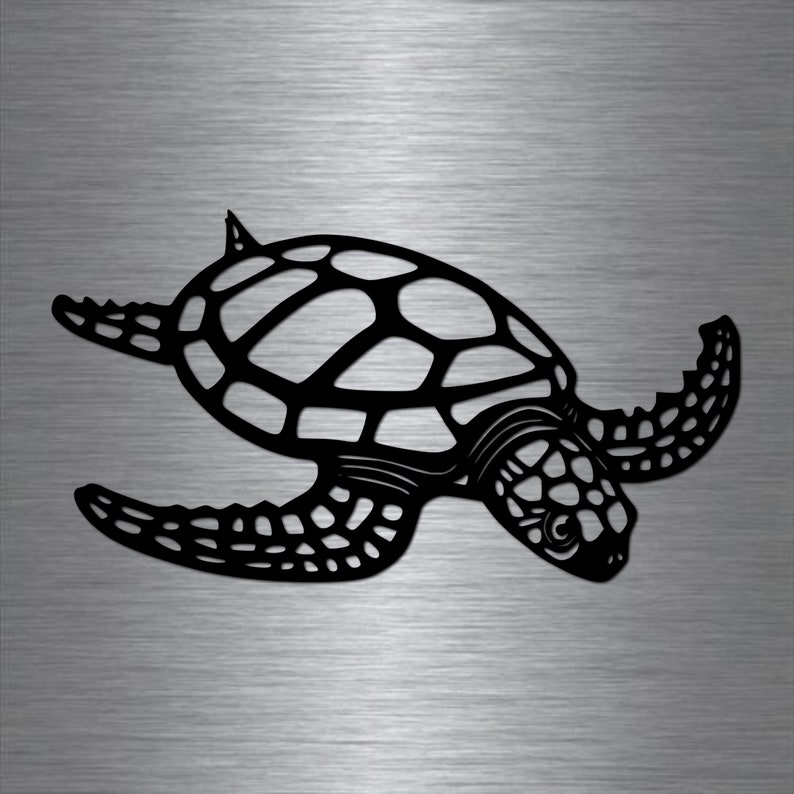 Sea Turtle Metal Sign, Metal Wall Art, Metal Wall Decor, Metal Turtle ...