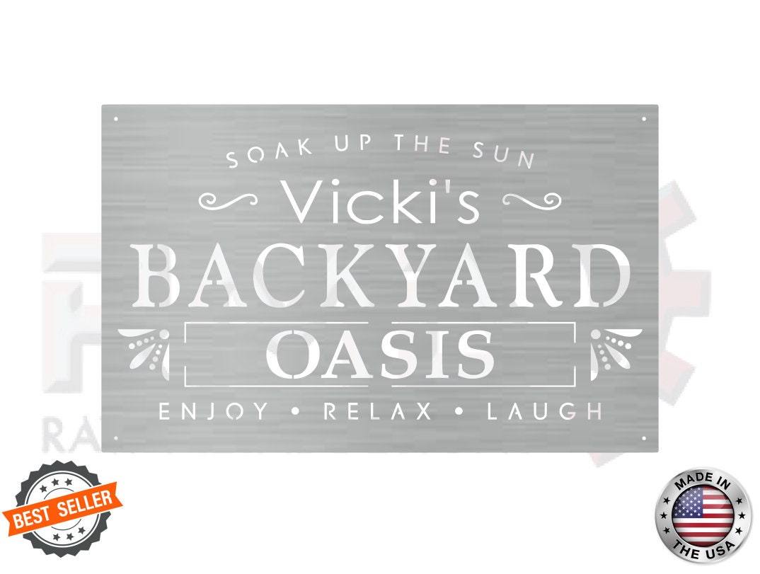 Personalized Outdoor Backyard Custom Sign Custom Metal Patio - Etsy