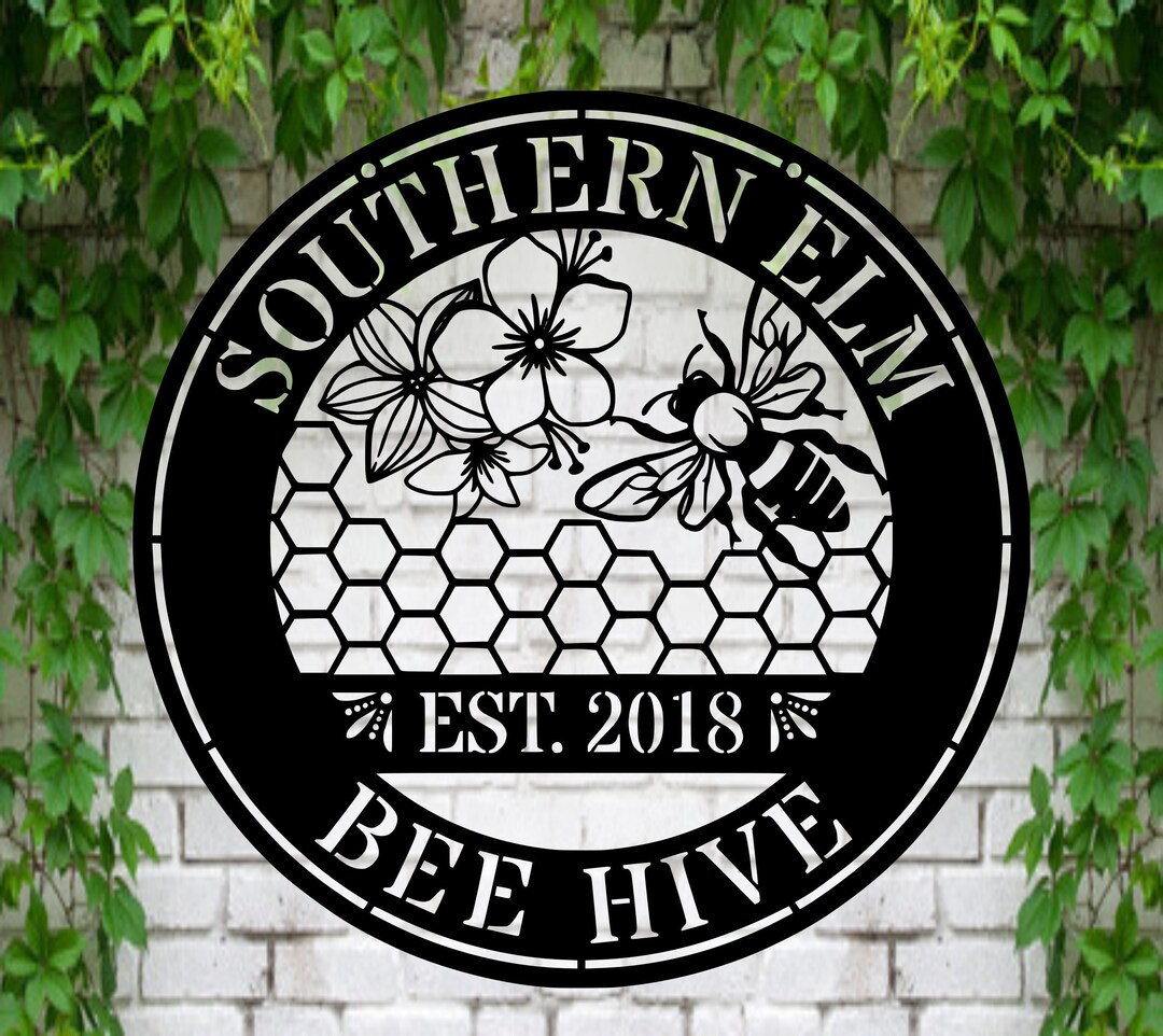 Personalized BEE Metal Sign- Bee Keeper- Porch Patio Garden- Bee Lovers ...