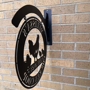 Hanging Metal Poolside Sign With Mounting Bracket | Metal Swimming Pool ...