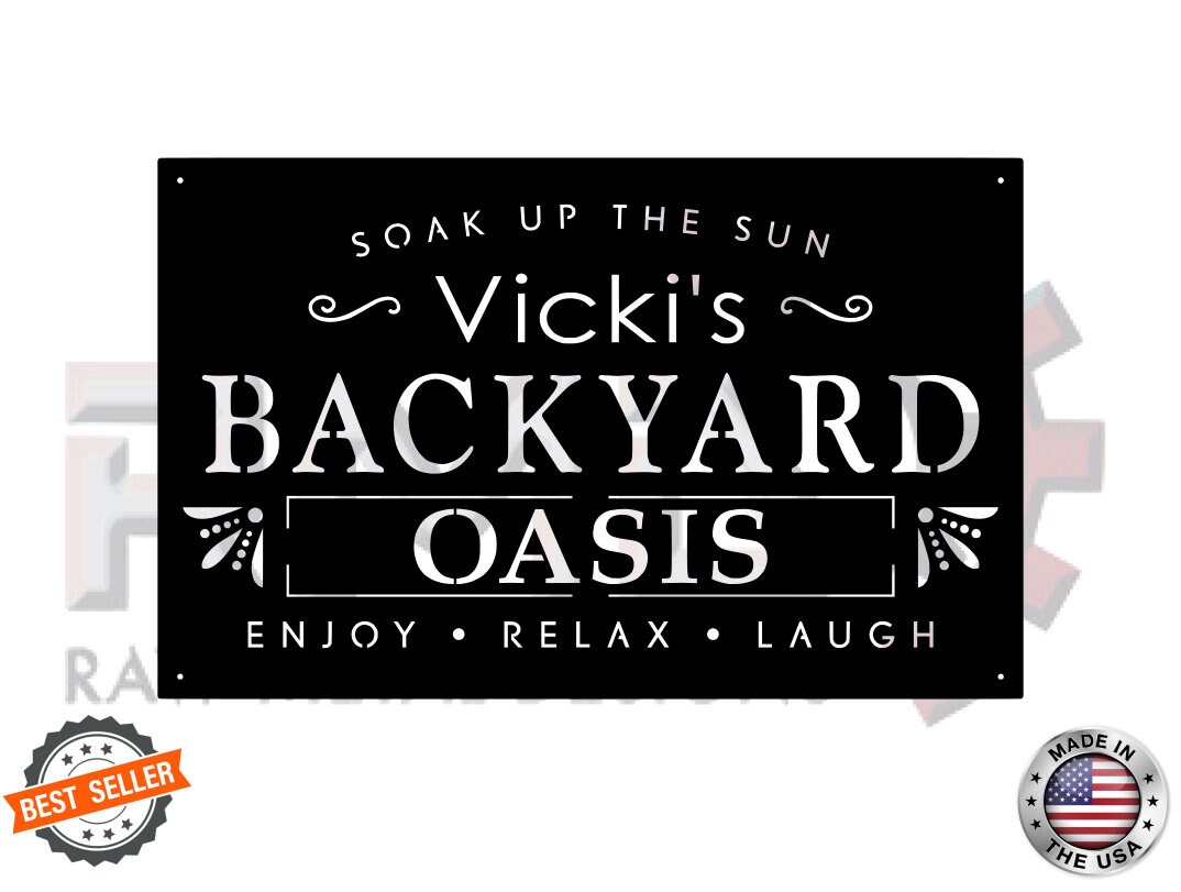 Personalized Outdoor Backyard Custom Sign Custom Metal Patio - Etsy