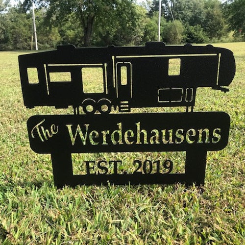 Happy Campers Yard Sign Camping Sign Camper Decor RV Decor - Etsy