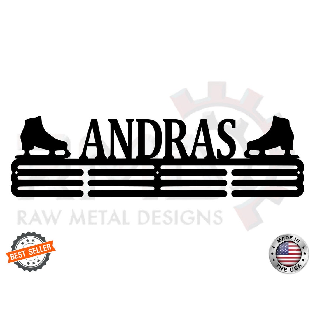 Figure Skating Custom Name - Medal Hanger Holder Display Rack 3 RUNG - Etsy