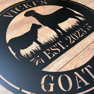 Custom Goat Sign Personalized | Goat Metal Wall Art | Goat Ranch Farm ...