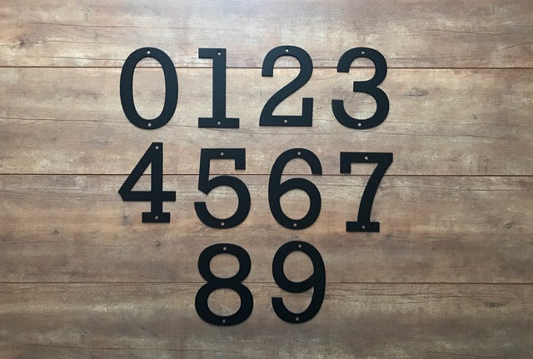 6" Metal House Number - Modern House Number - Metal Address Number ...