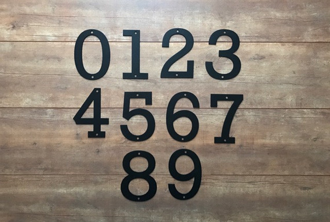 6" Metal House Number - Modern House Number - Metal Address Number ...