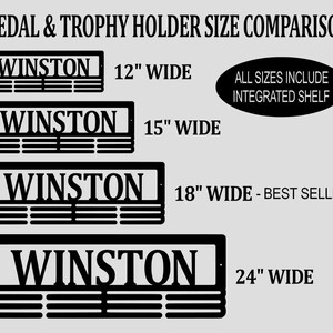 Baseball Custom Name Trophy Shelf and Medal Hanger - Medal Holder ...