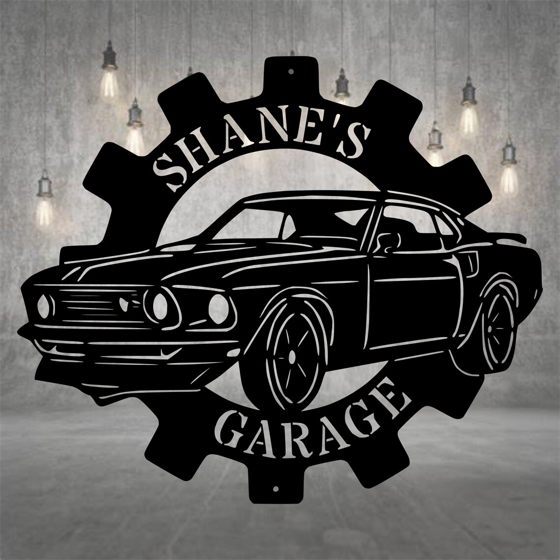 Custom Mustang Muscle Car Sign, Father's Day Gift, Metal Car Sign ...