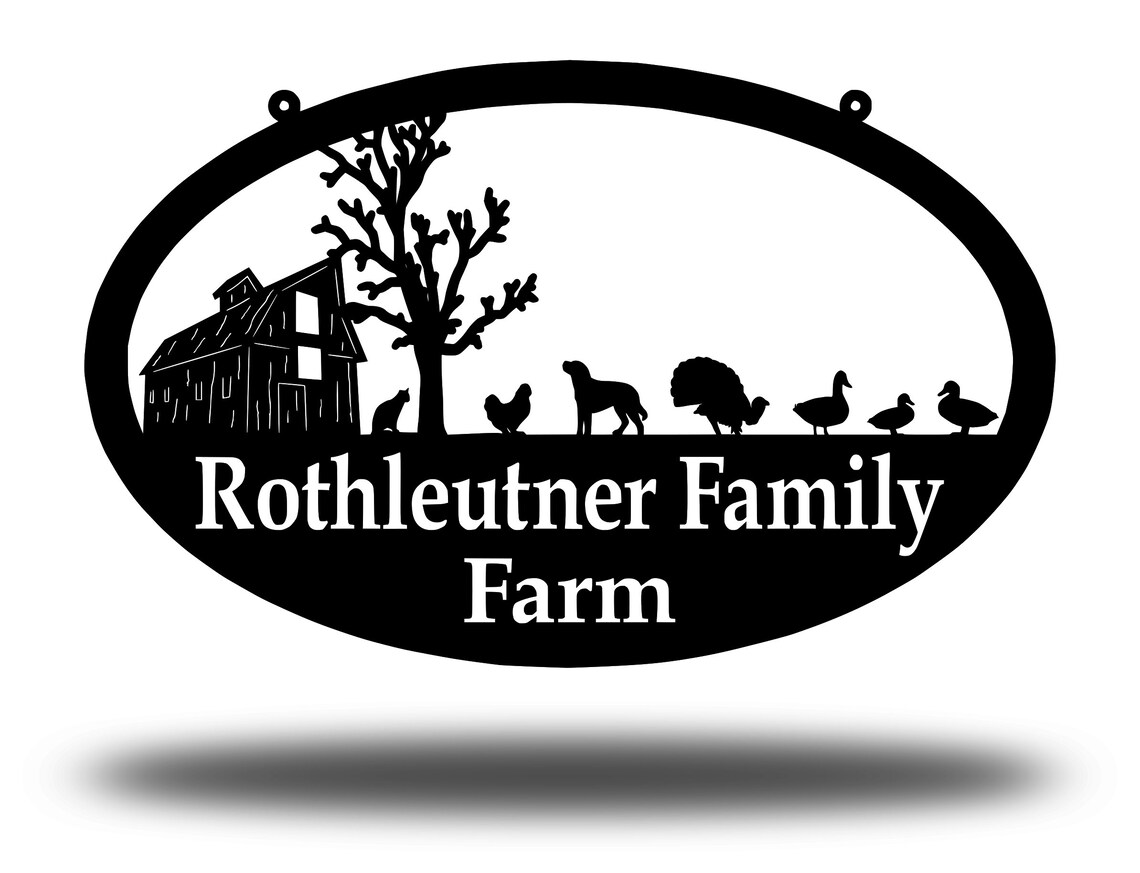 Metal FARM SIGN Barn and Ducks Chicken Turkey Cat and - Etsy