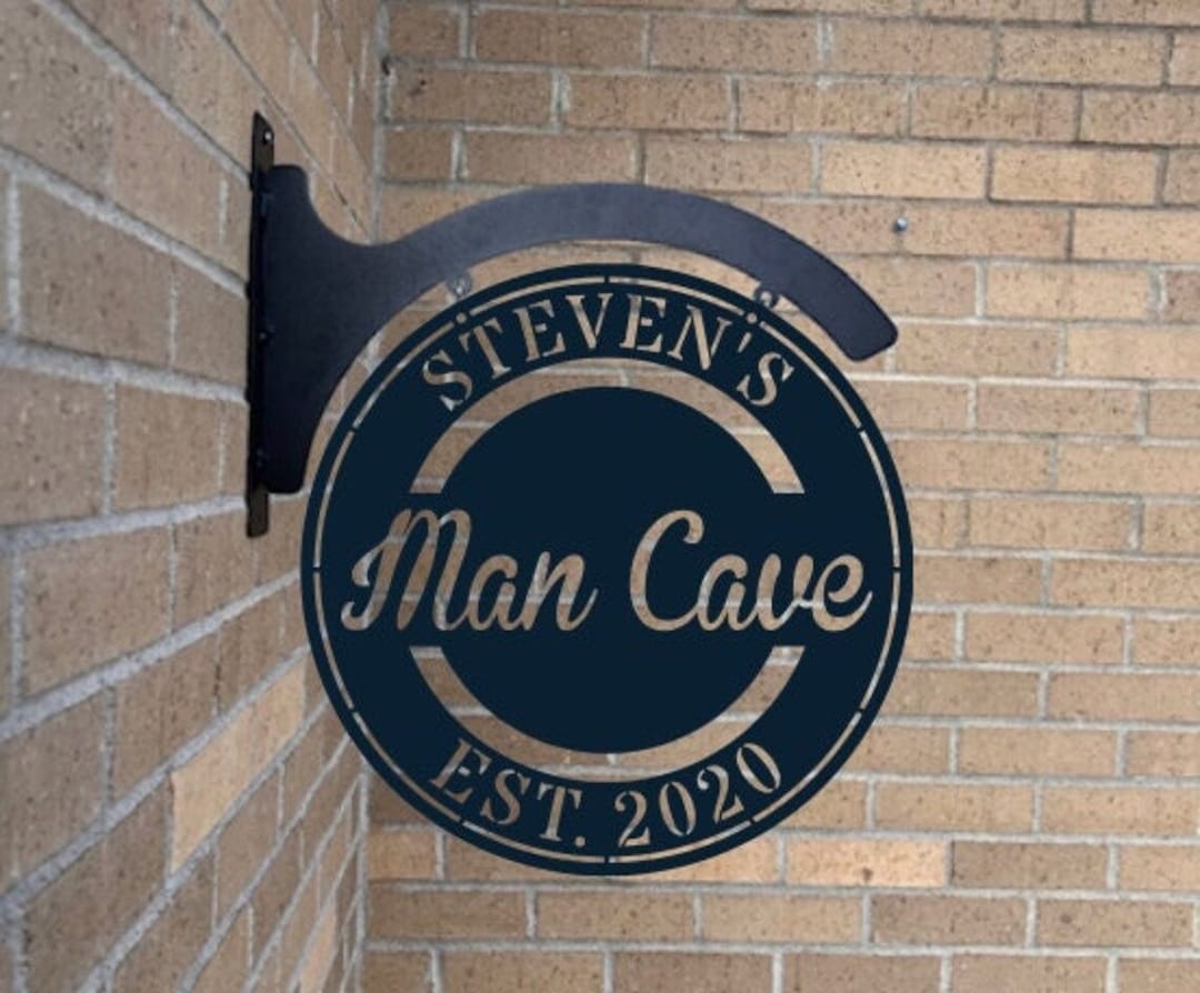 Hanging Man Cave Sign Personalized, Est Sign, Custom Man Cave Gift Idea ...