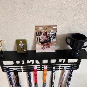 Baseball Custom Name Trophy Shelf and Medal Hanger - Medal Holder ...