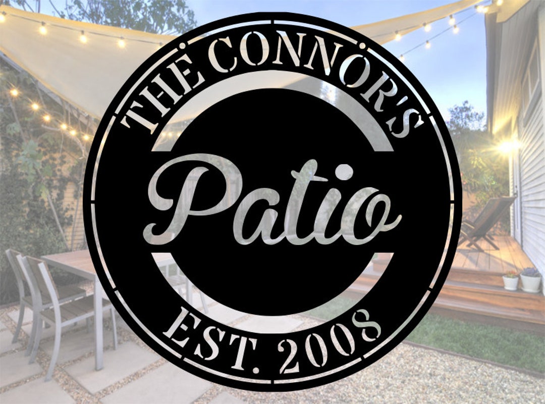 Personalized Outdoor Backyard Custom Sign | Custom Metal Patio Sign ...