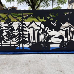 Duck Scenery Railing Metal Insert, Metal Panel, Metal Privacy Screen ...