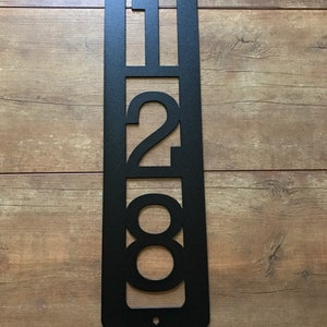 Vertical 3# House Numbers | Metal Address Sign | Custom Metal | Modern ...