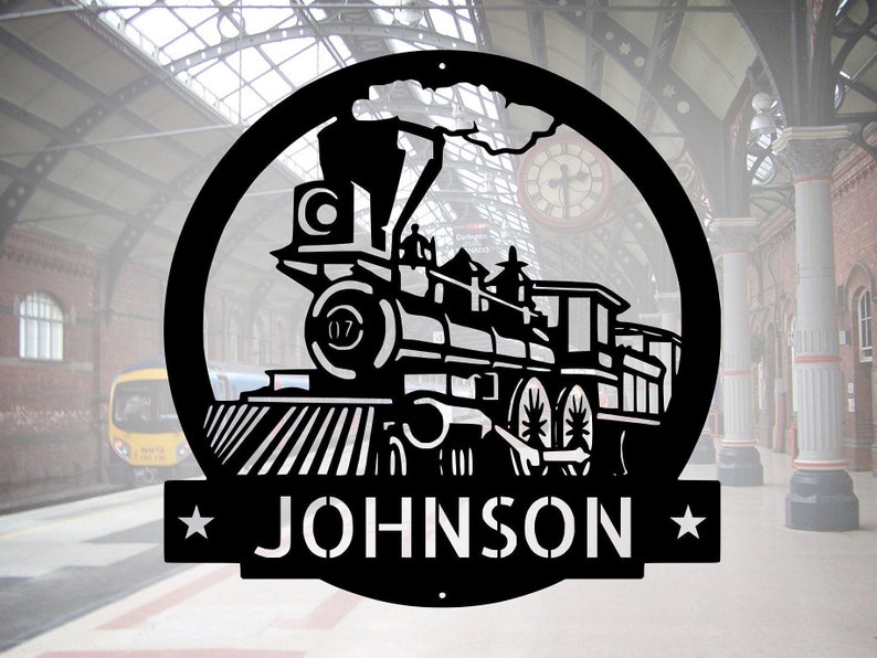 Train Metal Sign Metal Wall Decor Custom Metal Name Sign - Etsy