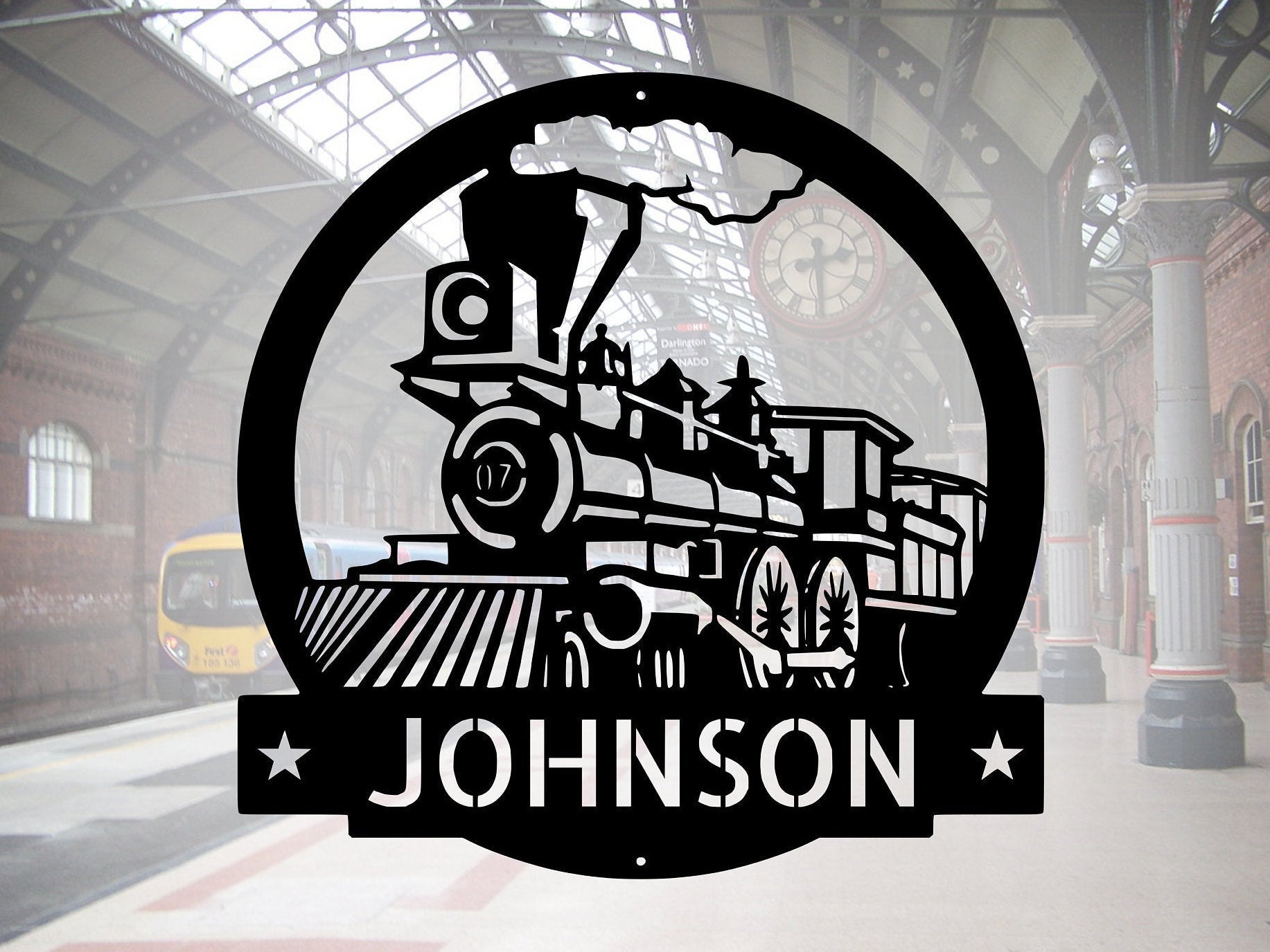 Train Metal Sign Metal Wall Decor Custom Metal Name Sign | Etsy