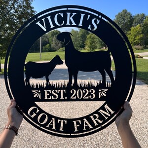 Custom Goat Sign Personalized | Goat Metal Wall Art | Goat Ranch Farm ...