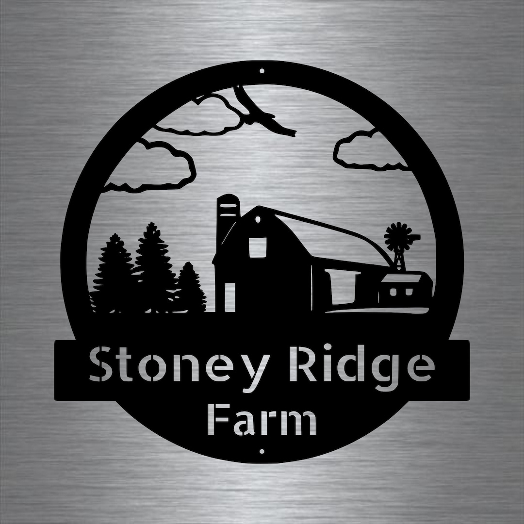 Metal Farm Sign ,barn Personalized Family Name Metal Sign Wedding Gift ...