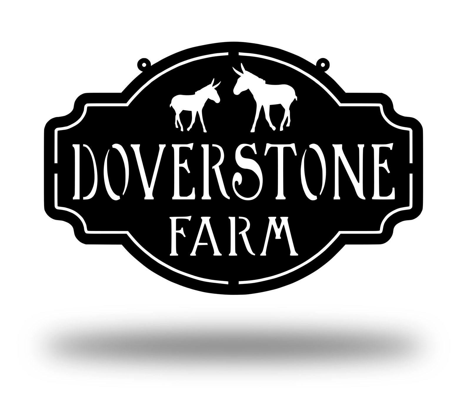 Metal FARM SIGN Donkeys Personalized Family Name Metal - Etsy