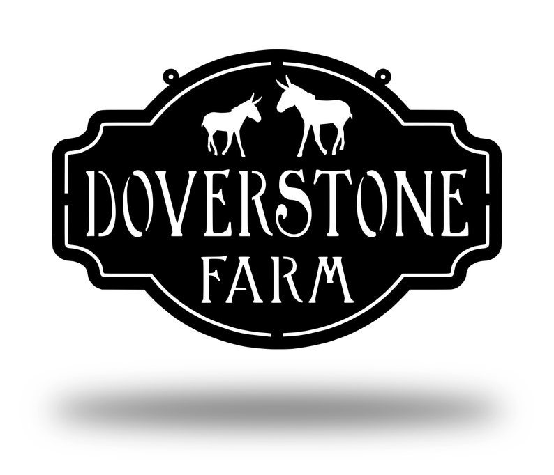 Metal FARM SIGN Donkeys Personalized Family Name Metal - Etsy