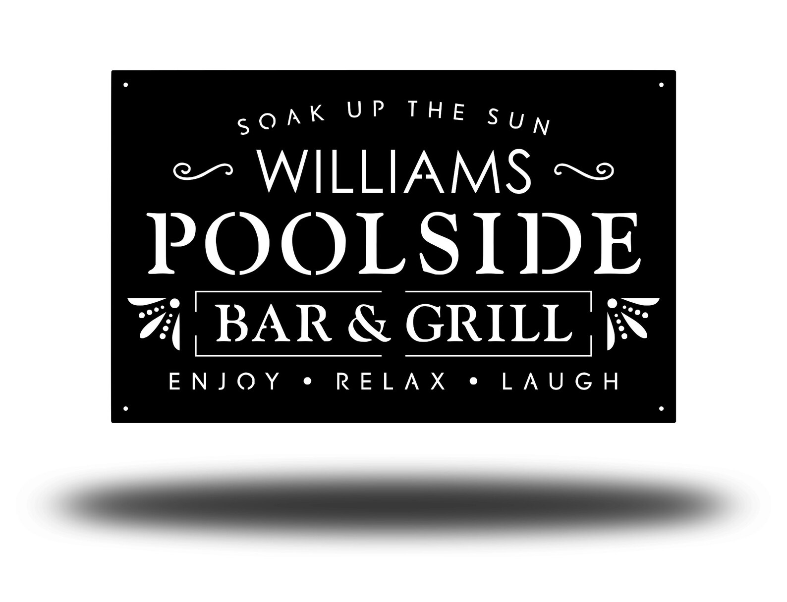 Personalized Metal Poolside Sign Metal Swimming Pool Sign - Etsy