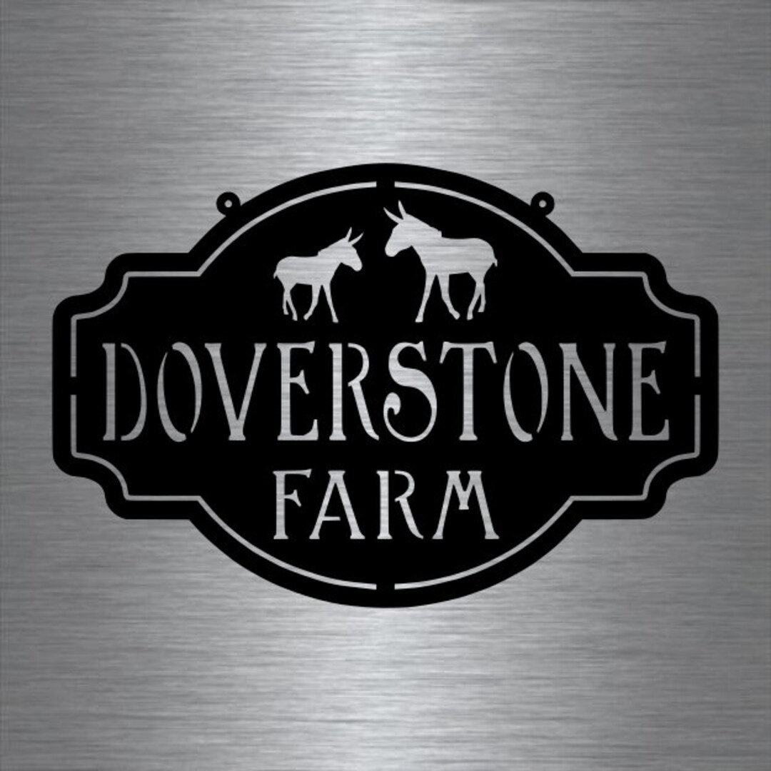 Metal FARM SIGN , Donkeys - Personalized Family Name Metal Sign ...