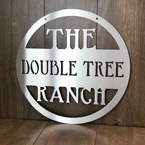 Farm Sign or Ranch Sign, Personalized Sign With Your Name, Rustic Steel ...