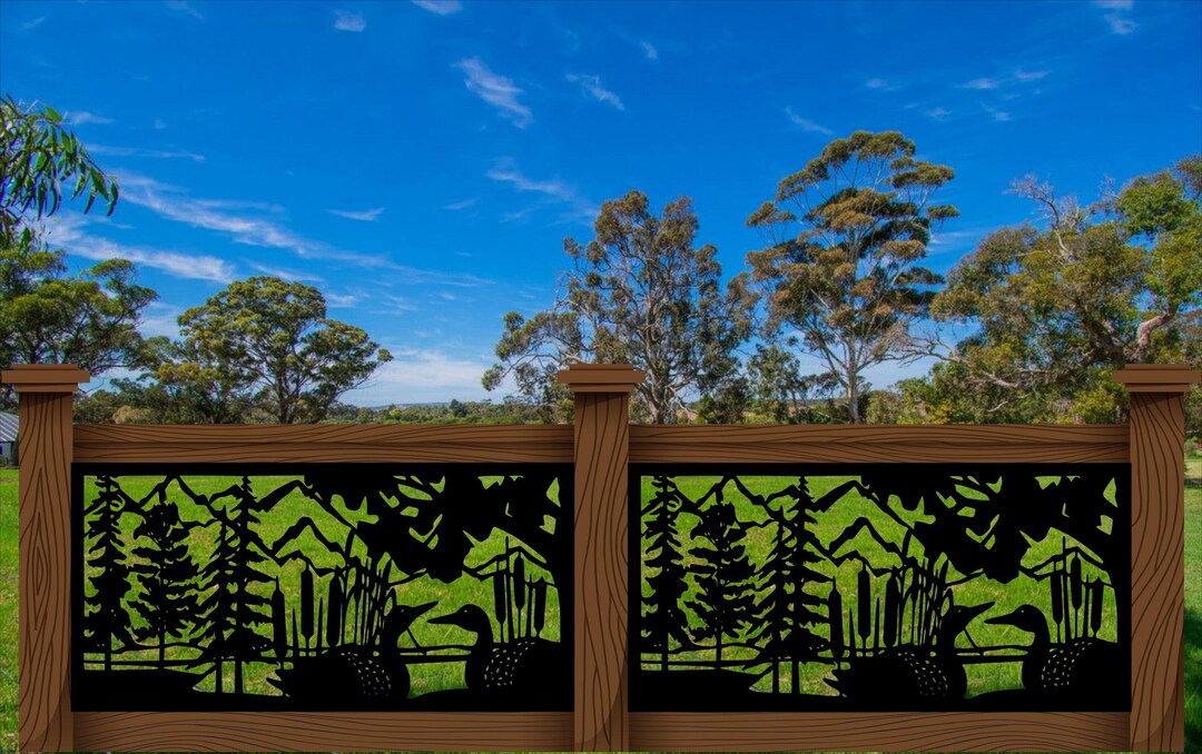 Duck Scenery Railing Metal Insert, Metal Panel, Metal Privacy Screen ...