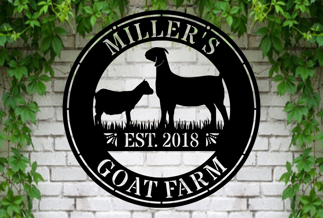Custom Goat Sign Personalized | Goat Metal Wall Art | Goat Ranch Farm ...