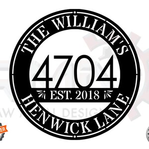 Metal House Number Sign | Address Sign | Modern Address | Art Decor ...