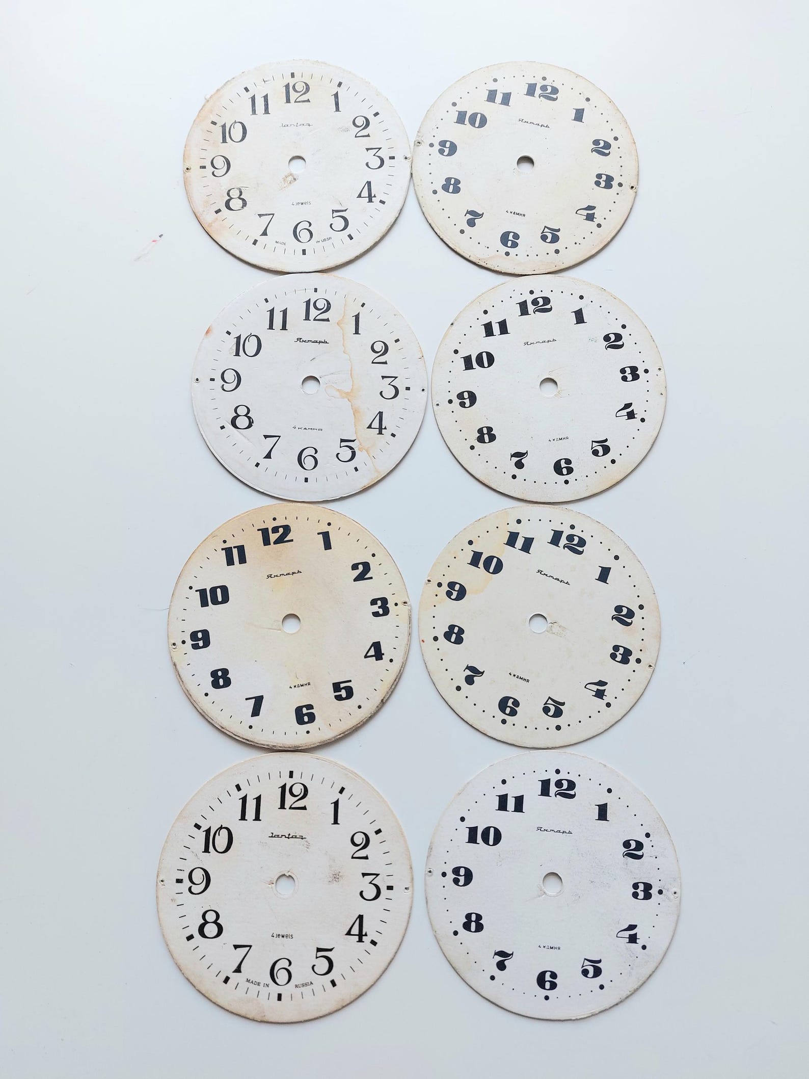 Vintage Clock Faces Vintage Round Square Watch Faces Dials Clock Fronts ...