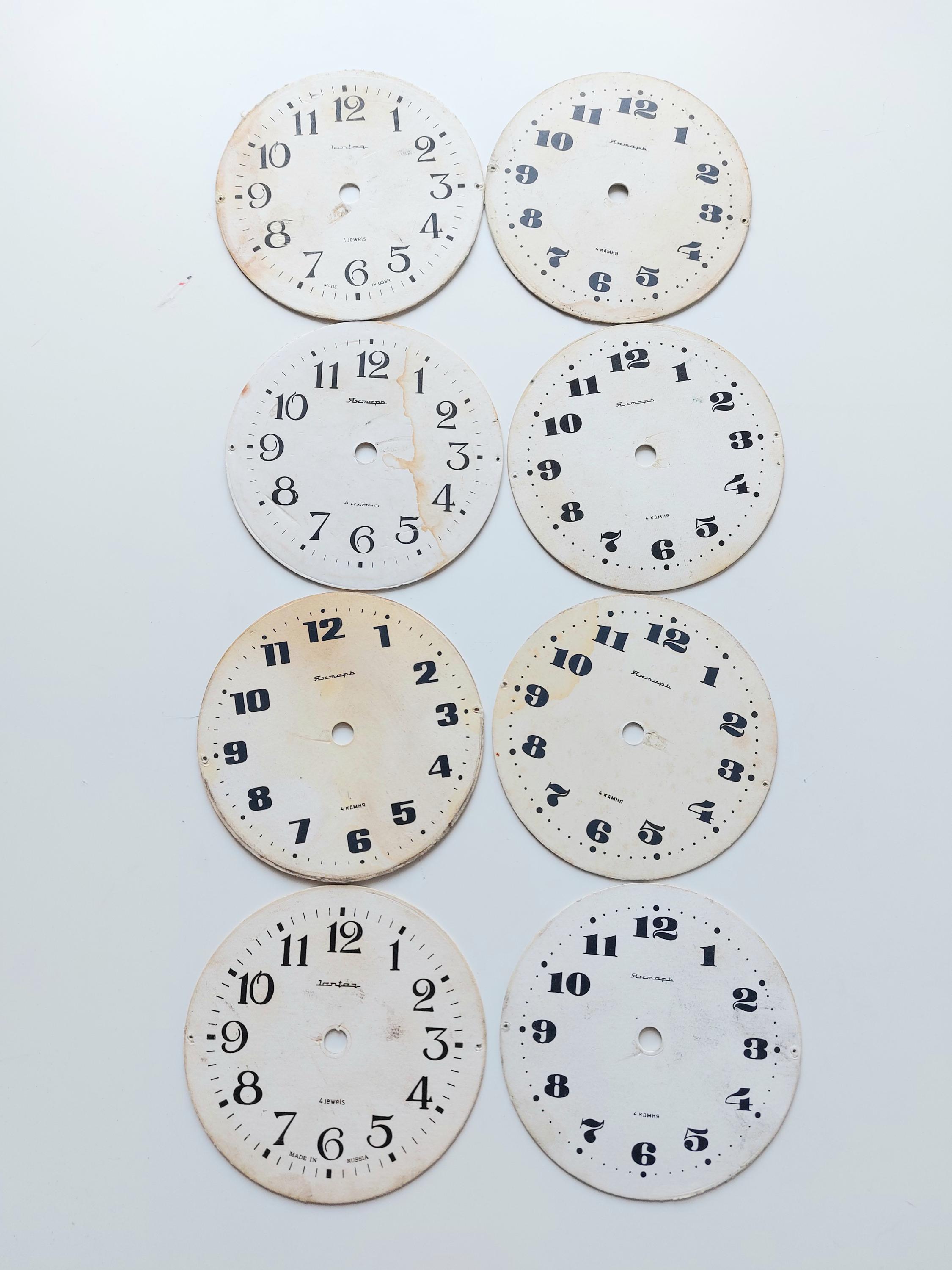 Vintage Clock Faces Vintage Round Square Watch Faces Dials Clock Fronts ...