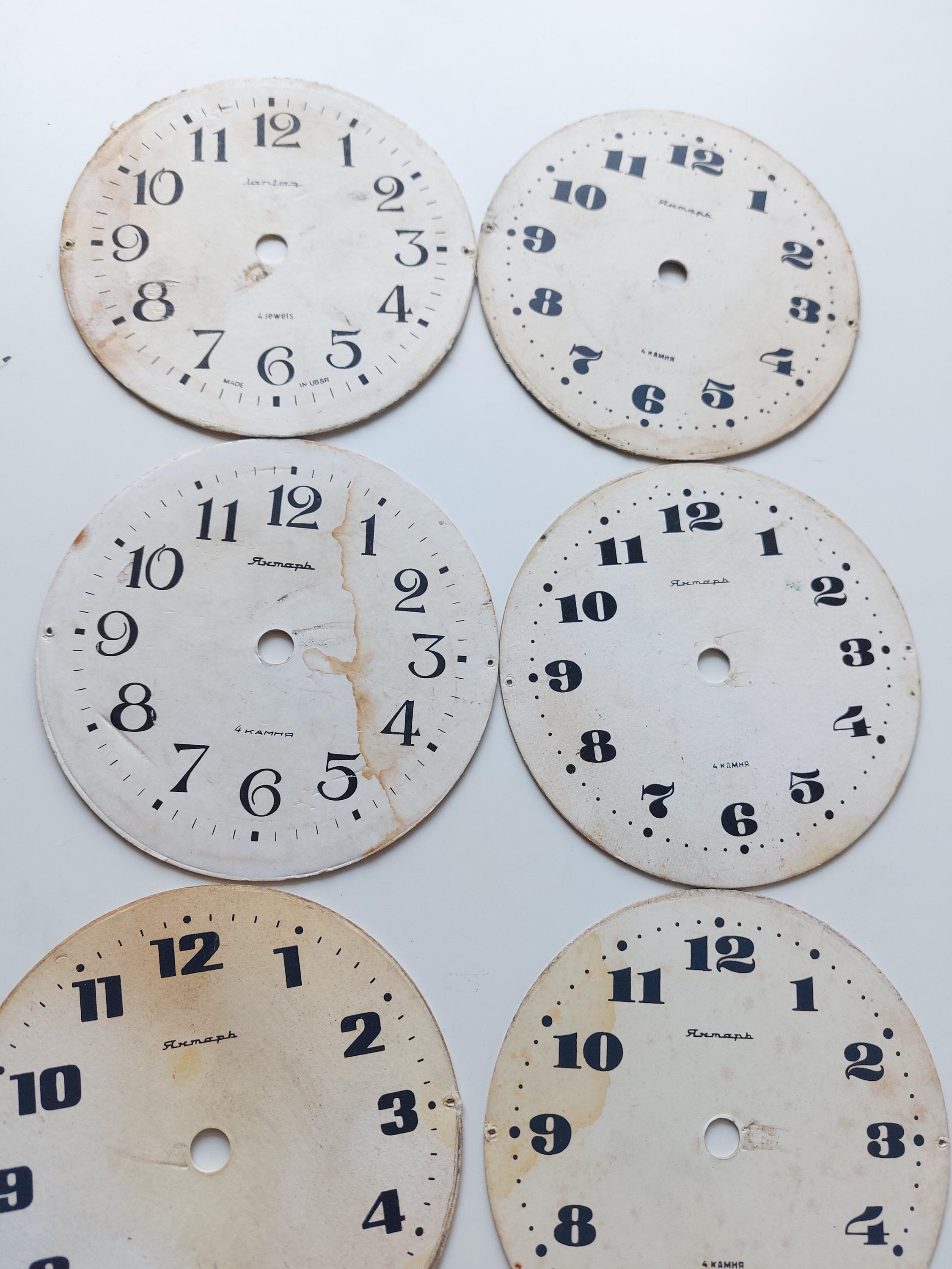 Vintage Clock Faces Vintage Round Square Watch Faces Dials Clock Fronts ...