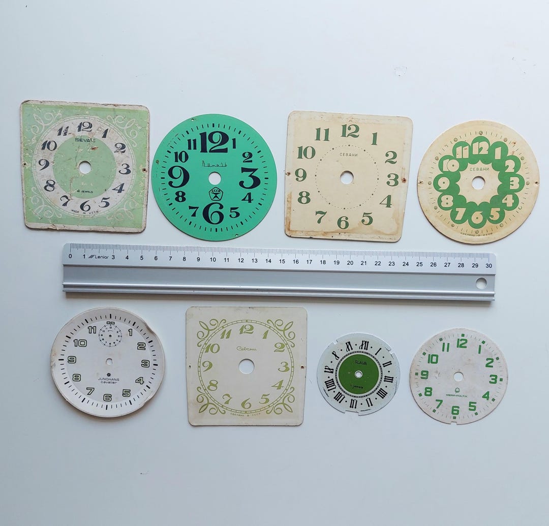Vintage Clock Faces Vintage Round Square Watch Faces Dials Clock Fronts ...