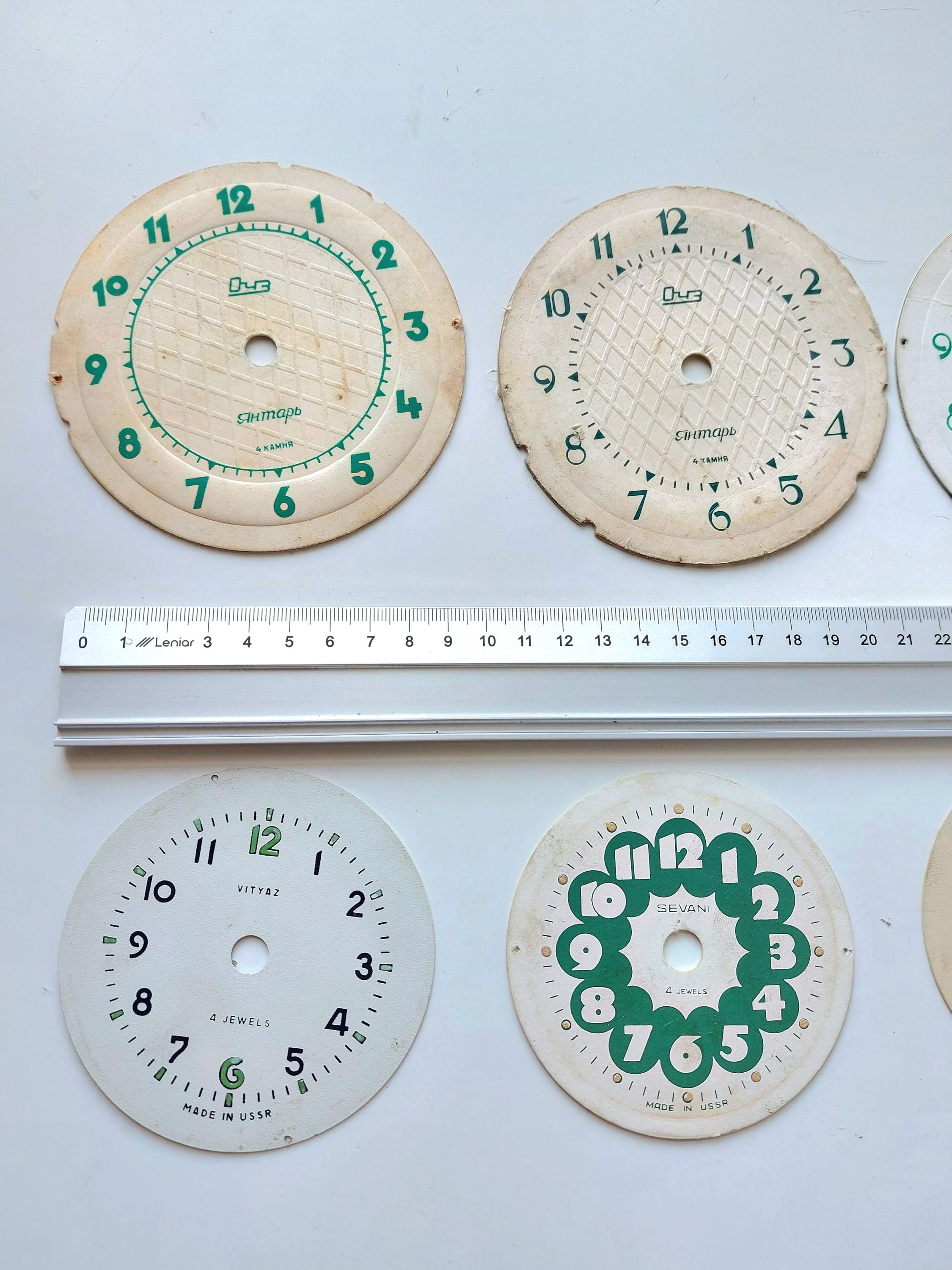 Clock Faces Vintage Round Square Watch Plastic Faces Dials Clock Fronts ...
