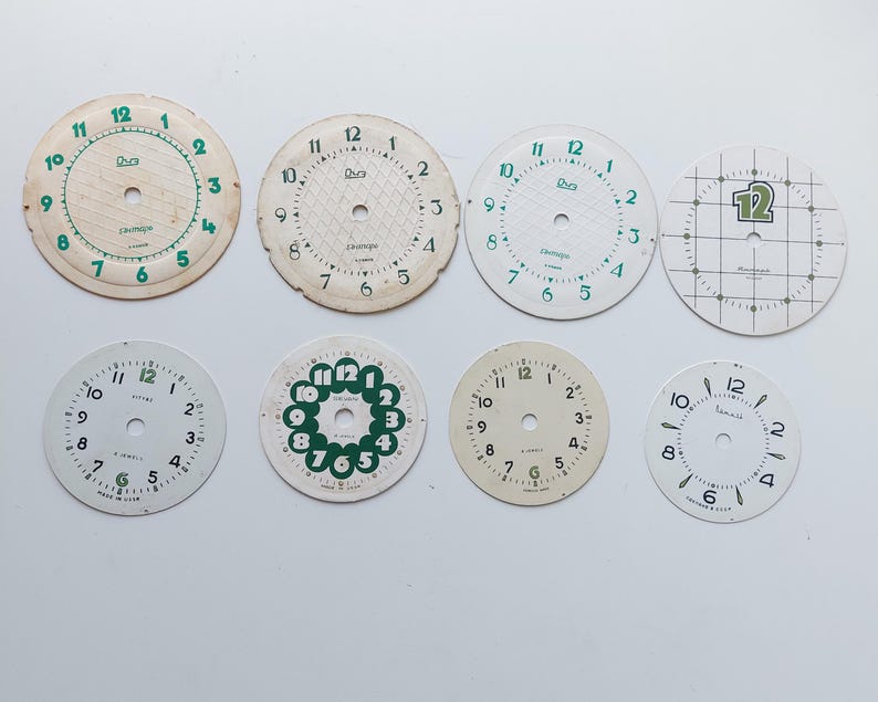 Clock Faces Vintage Round Square Watch Plastic Faces Dials Clock Fronts ...
