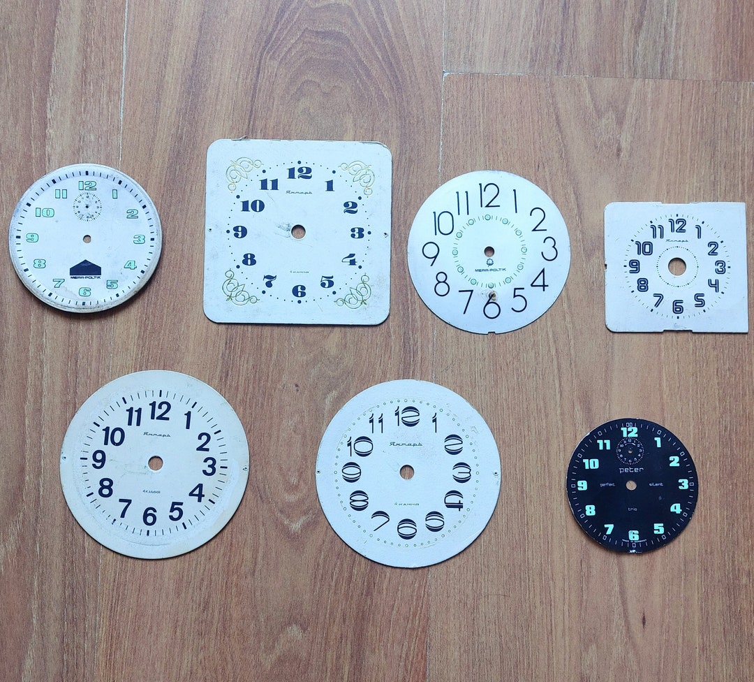 Clock Faces Vintage Round Square Watch Faces Dials Clock Fronts ...