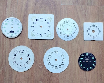 Vintage Clock Faces Vintage Round Square Watch Faces Dials Clock Fronts ...