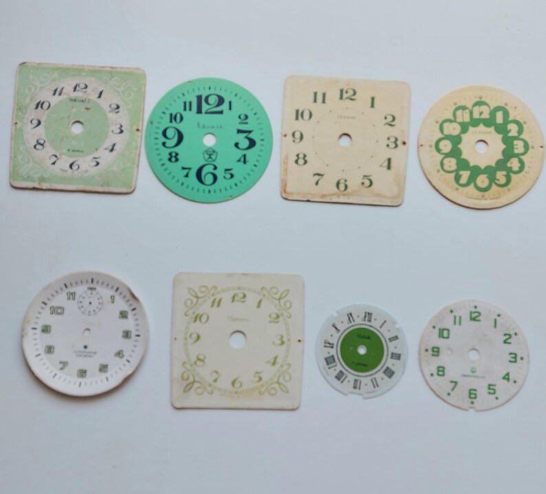 Vintage Clock Faces Vintage Round Square Watch Faces Dials Clock Fronts ...