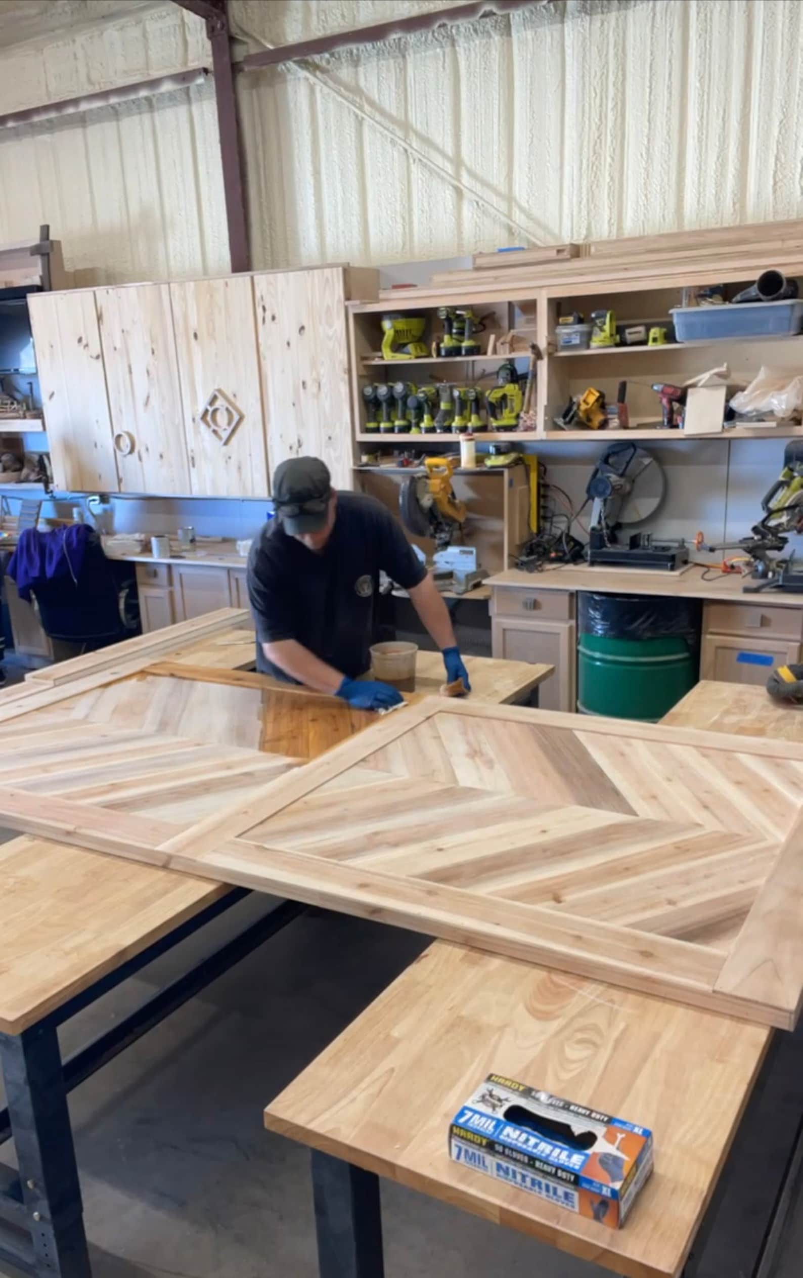 Handcrafted Cedar Chevron Barn Door: Modern Rustic Farmhouse Style - Etsy