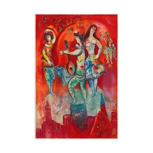 Marc Chagall Carmen Vertical Poster, Wall Art Dancers Hanging Print ...