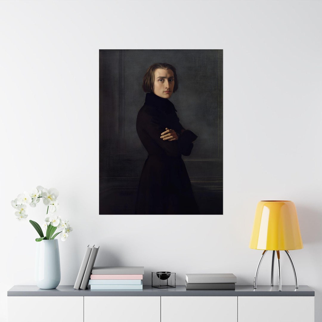 Franz Liszt Vertical Matte Poster, Wall Art Hanging Print, Famous ...