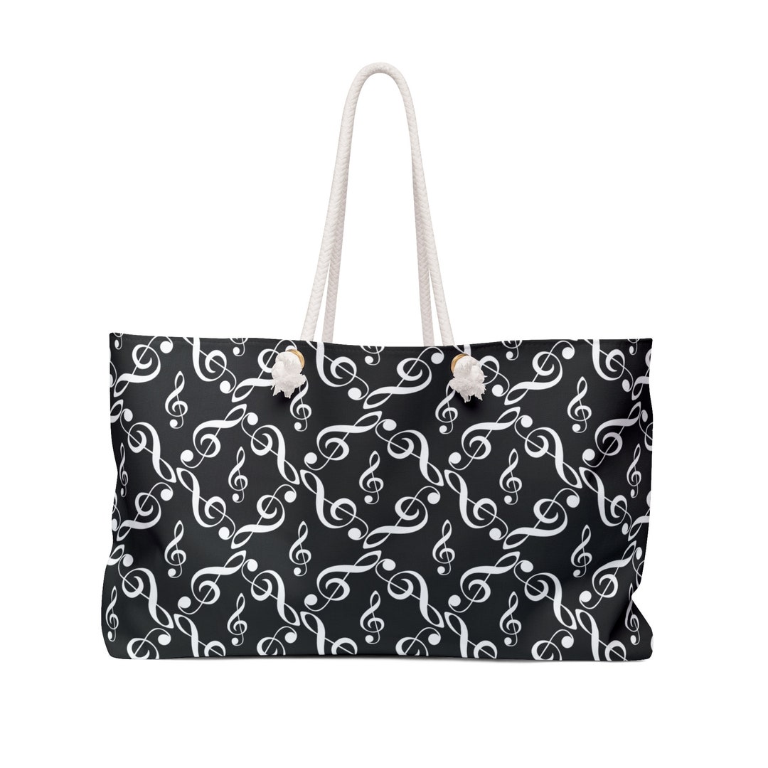 Treble Clef Weekender Bag: Stylish Music Lover Travel Duffle - Etsy