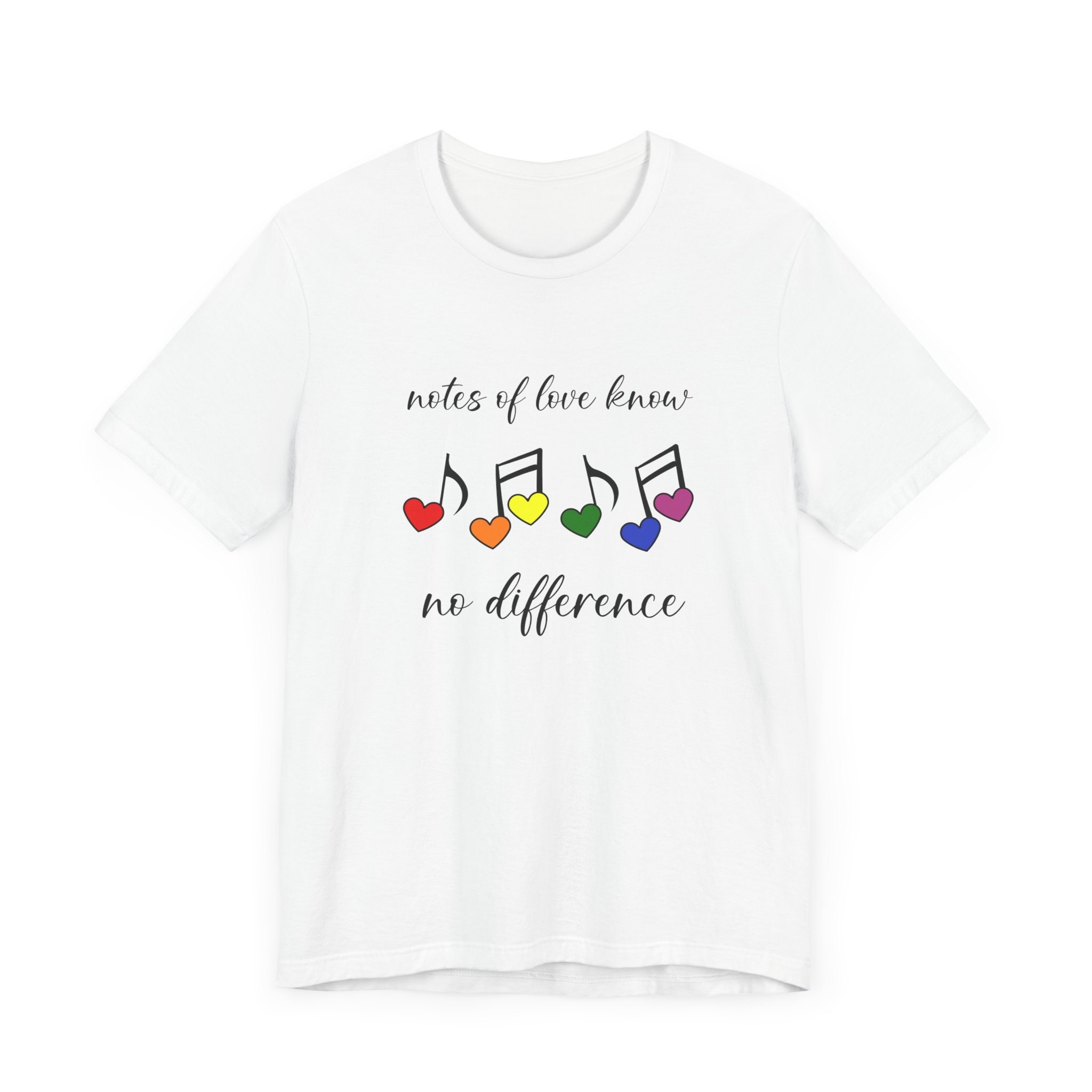 Pride LGBT Music Notes T-shirt, Love Know No Difference, Rainbow ...