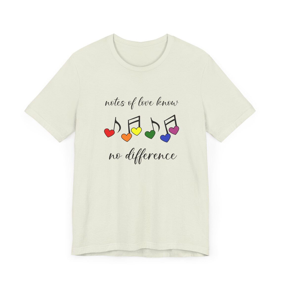 Pride LGBT Music Notes T-shirt, Love Know No Difference, Rainbow ...