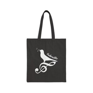Personalized Singer Tote Bag, Custom Name Music Student Gift, Cute ...