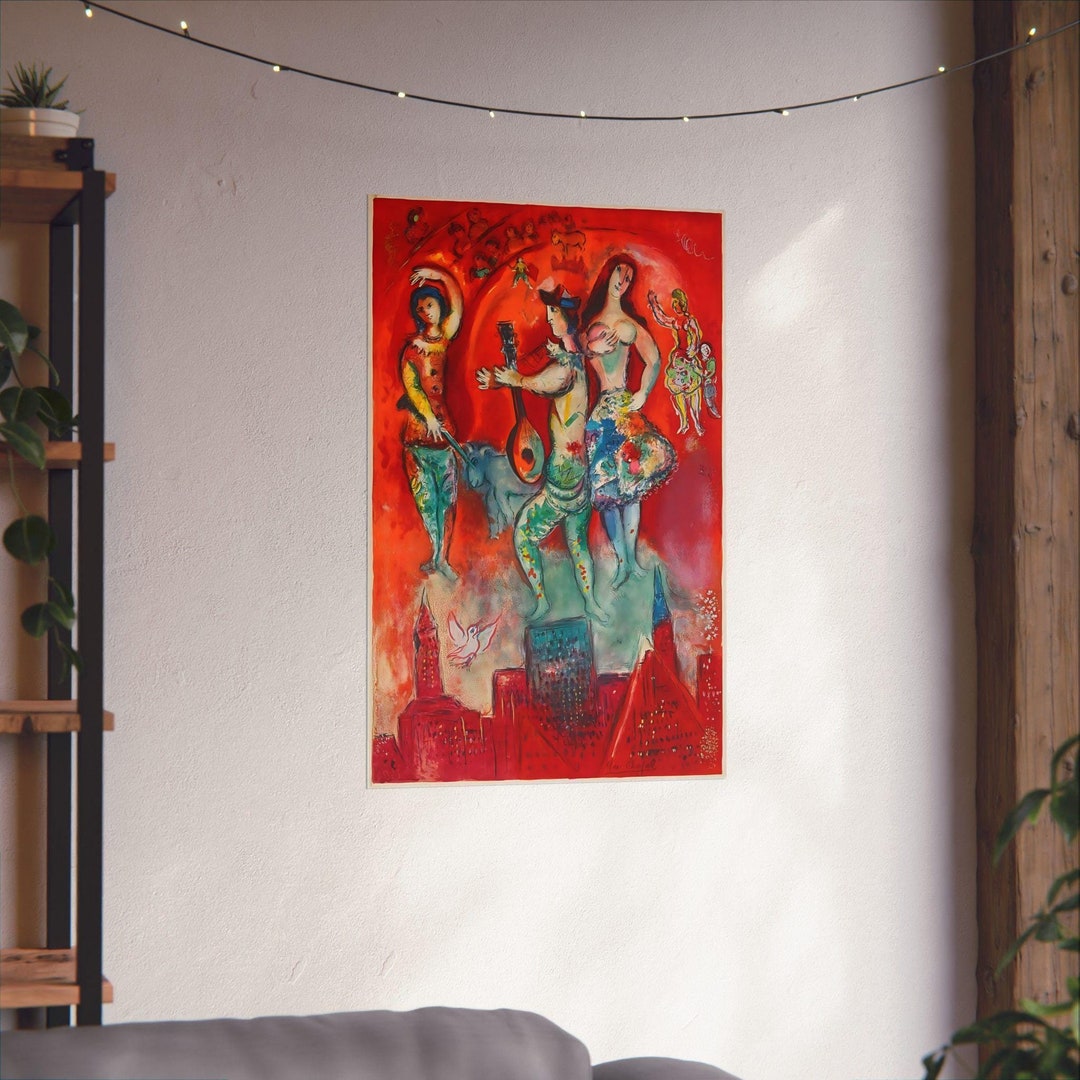 Marc Chagall Carmen Vertical Poster, Wall Art Dancers Hanging Print ...