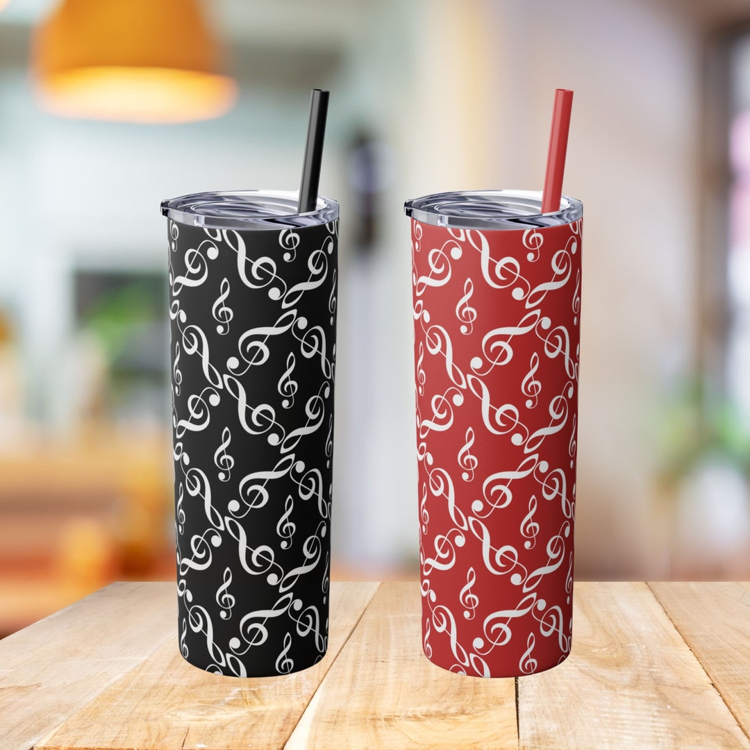 Treble Clef Tumbler: 20oz Skinny Music Lover Gift - Etsy
