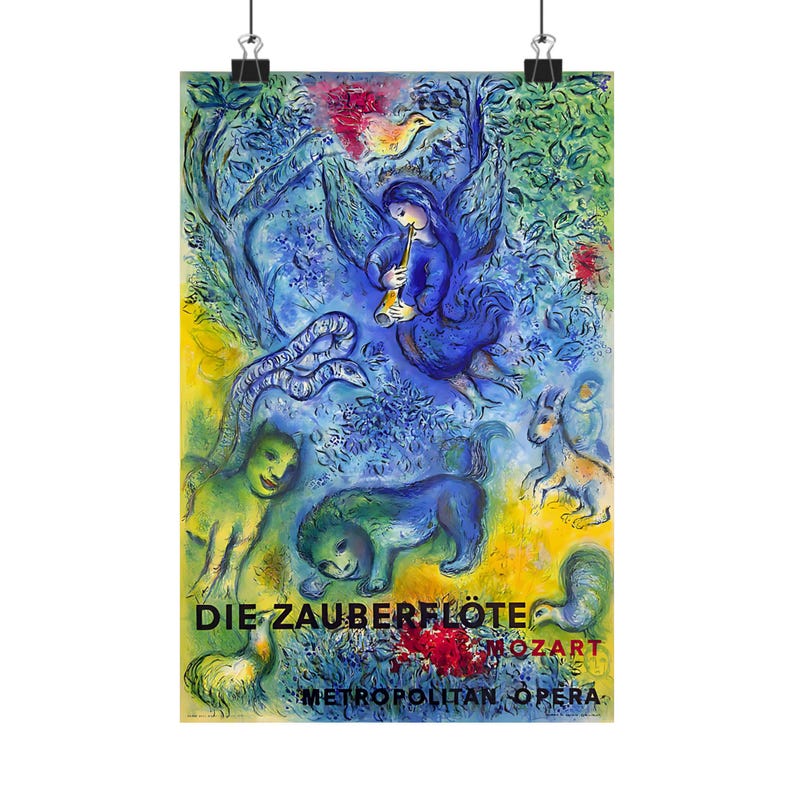Marc Chagall the Magic Flute Vertical Poster, Wall Art Hanging Print ...